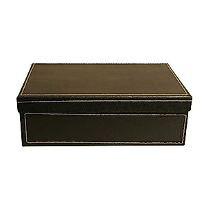 Wald Imports Black Paperboard 9.5" Decorative Storage/Organizer Basket