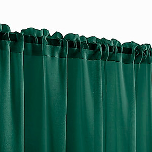 XTMYI Christmas Green Curtains 84 Inch Length for Living Room 2 Panels Set,Emerald Green Decor,Sheer Hunter Green Curtain for Bedroom Sliding Glass Patio Door 52x84 Inches Long,Dark Forest Green