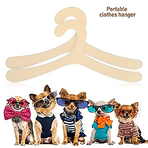 Ipetboom Cat Clothes Hangers, 40 Pcs Cat Clothes Rack Pet Costume Rack Dog Clothes Closet Doll Hangers