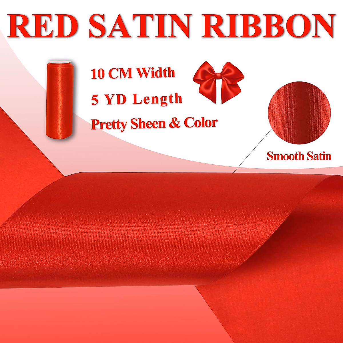 PURREITTI Red Grand Opening Ribbon Cutting Ceremony Kit with 25" Giant Scissors, 5Yd 4" Wide Ribbons, 10Ft Grand Opening Banner with Rope, 30 Pack Balloons Set with 3 Rolls 32Ft Ribbons