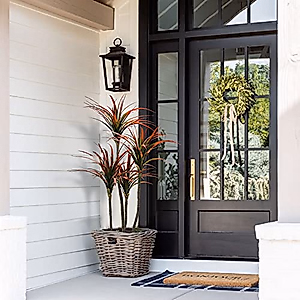 SeelinnS Artificial Dracaena Tree Artificial Tropical Yucca Tree Faux Yucca Plant 4.6FT Large Fake Plants Artificial Plants for Home Decor Indoor and Outdoor (Red)