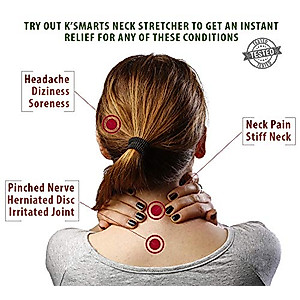 Pinched Nerve Neck Stretcher Cervical Traction Device for Home Pain Treatment | Inflatable Spinal Decompression Collar Unit Muscle Strain Injury Relief | Herniated Disc Problems Remedy Kit (Gray)