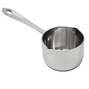 Stainless Steel Milk Pot, Milk Butter Warmer Pot Small Sauce Pan Non Coffee Pot Stovetop Chocolate Melting Pot Gravy Pot (160ml)
