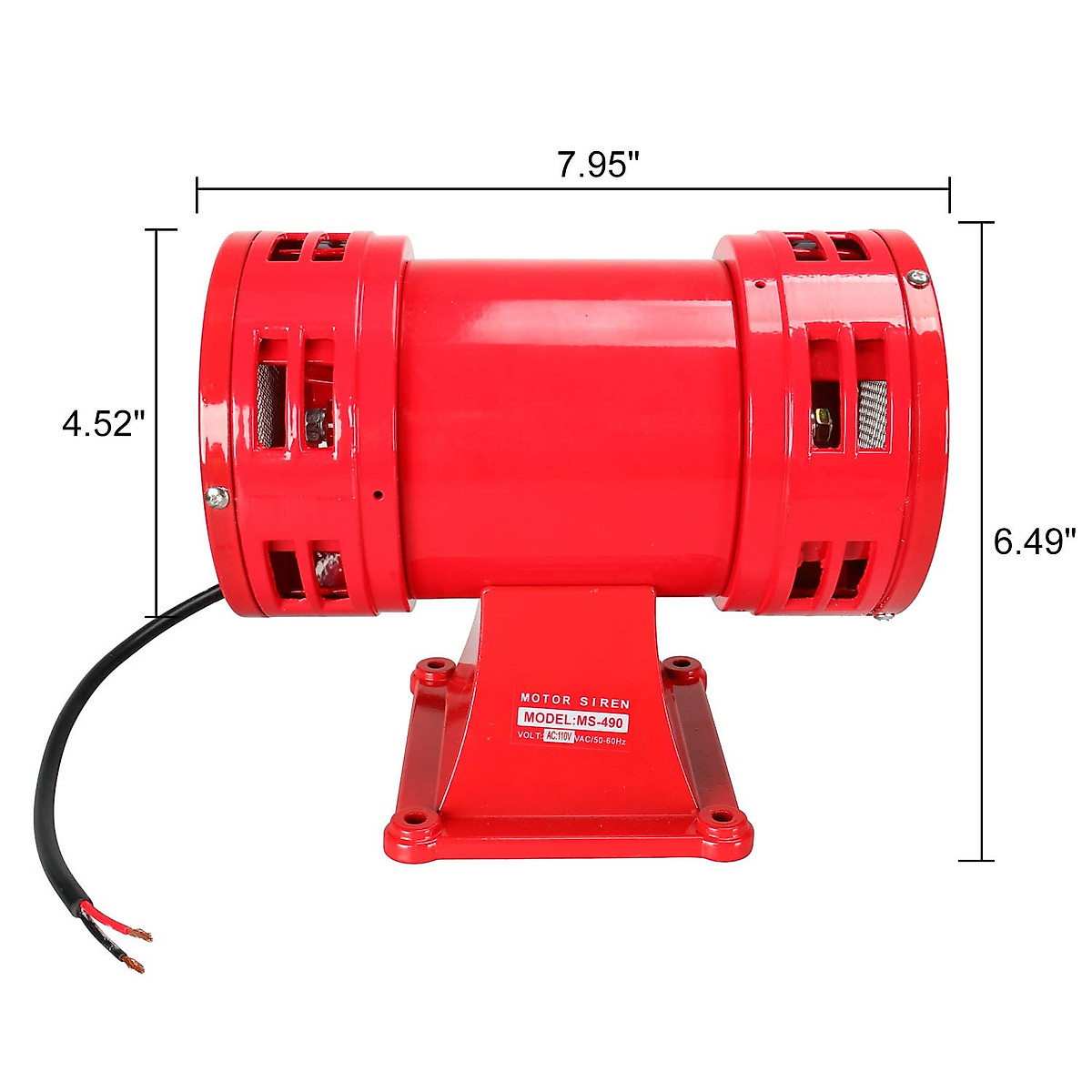 YaeCCC Air Raid Siren,110V Siren Alarm 150db 60HZ,Industry Electric Motor Driven Siren,Super Loud Siren Alarm for Home and Outdoor Siren