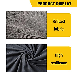 Jawmoy 2 PCS Car Seat Cushion Headrest Cover, Stretch Fabric Soft Breathable Full-Surround Dust Cover, Telescopic Opening Seat Headrest Protector, Universal Accessories for Most Cars (Dark Gray)