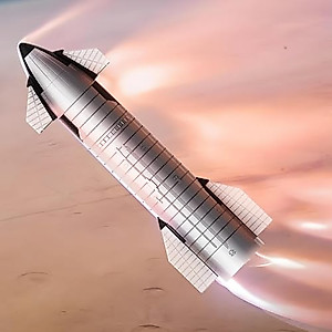 BiKiBao SpaceX Starship Rocket Truck Model Metal Model NASA Gifts - Dragon Spacecraft Heavy Falcon Rocket Toy Desktop Ornament, Aerospace Collectible Ideal Gift for Kids Adult Space Lover