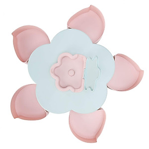 plplaaoo Flower Shaped Dried Fruit Plate,Rotating Snack Storage Box with 5 Compartments, Nut Serving Platter, Removable Snacks Candy Storage Tray for Dried Fruits, French Fries, Nuts