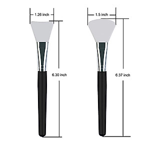 LORMAY 2 Pcs Silicone Face Mask Brush Applicator for Facial Mud, Clay Mask, DIY, Modeling Mask, Body Lotion, and BB CC Cream