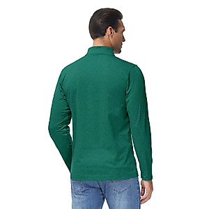 Boladeci Mens Pullover 1/4 Zip Fleece Long Sleeve Golf Shirts for Men Lightweight Running 3/4 1/2 Half Zip Sweatshirts Shirts Dark Green