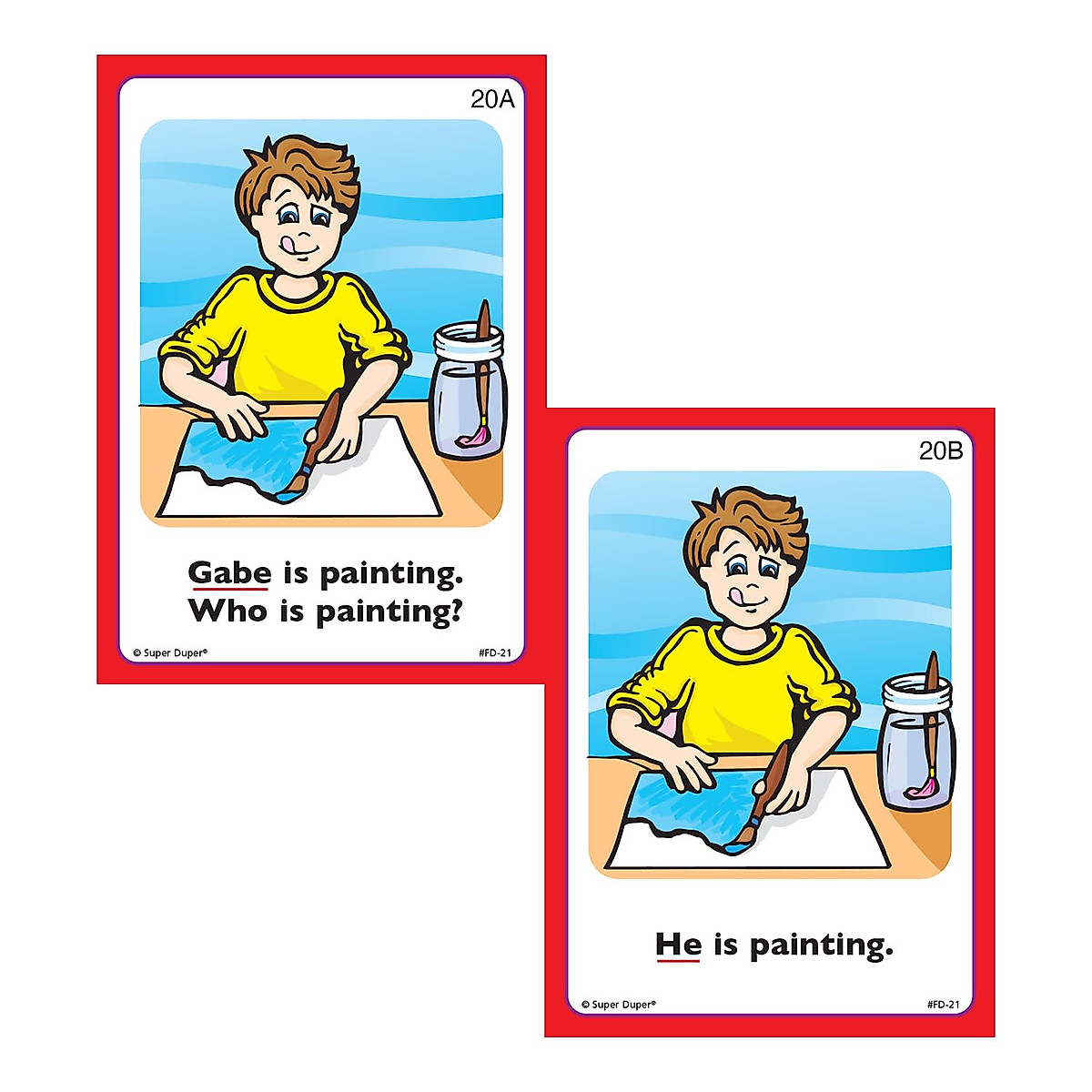 Super Duper Publications | Pronoun Parade Flash Cards | Grammar and Reading Skills Fun Deck | Educational Learning Materials for Children