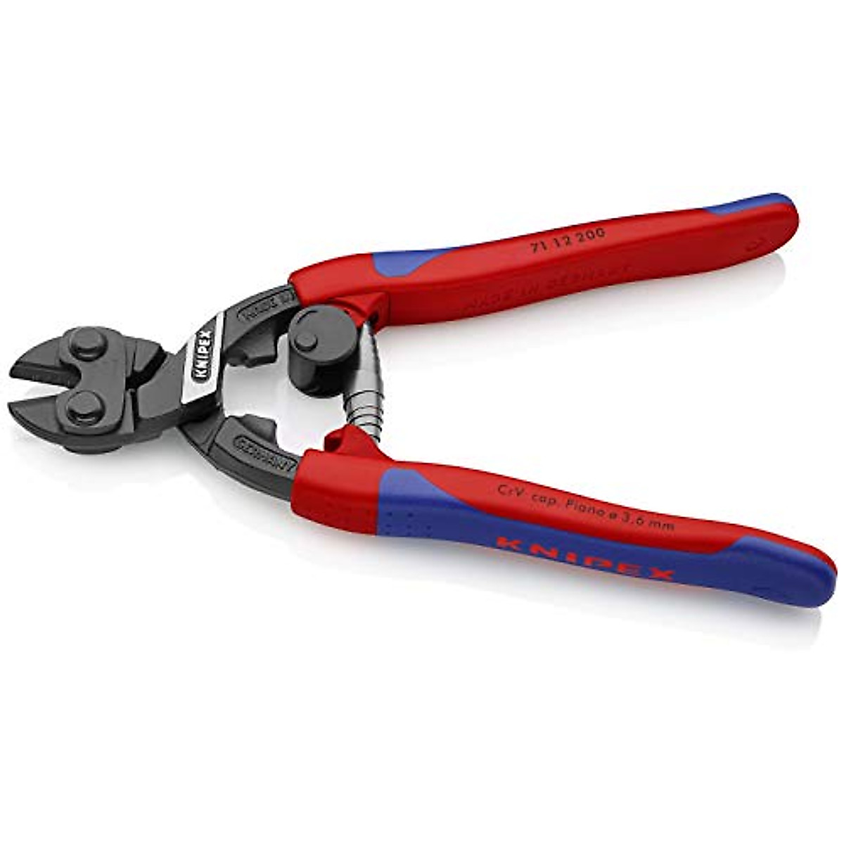 KNIPEX - 7112200 Tools 71 12 200, Comfort Grip High Leverage Cobolt Cutters with Opening Lock and Spring
