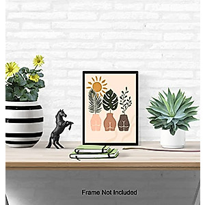 Mid-century modern Bathroom Decor - Aesthetics Modern art - Powder room Contemporary art - Bathroom Wall Decor for Women - Woman Buttocks Wall Art decoration - Modern Bathroom Wall Art Poster 8x10