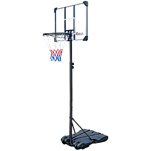 Rakon Portable Basketball Hoop Height Adjustable 5.4ft-7ft Basketball Stand Backboard System for Both Youth and Adults