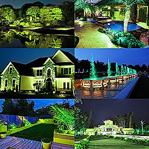 T-SUN Solar Spot Lights Green, LED Solar Spot Lights Outdoor Waterproof Auto ON/Off Solar Landscape Spotlights Uplights for Trees, Garden, Yard, Pool Area, Driveway (Green 2 Pack)