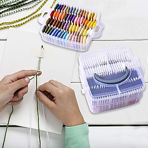 Peirich 201 Pack Embroidery Floss Kit, Includes Embroidery Threads 3-Tier Organizer Box Embroidery Kits for Friendship Bracelets Cross stitch DIY Floss Craft, Gift for Halloween Christmas Mother's Day