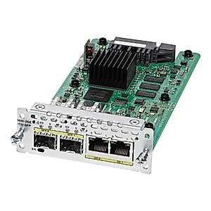 Cisco NIM-2GE-CU-SFP 2-Port Gigabit Ethernet Dual-Mode GE/SFP Module (Renewed)