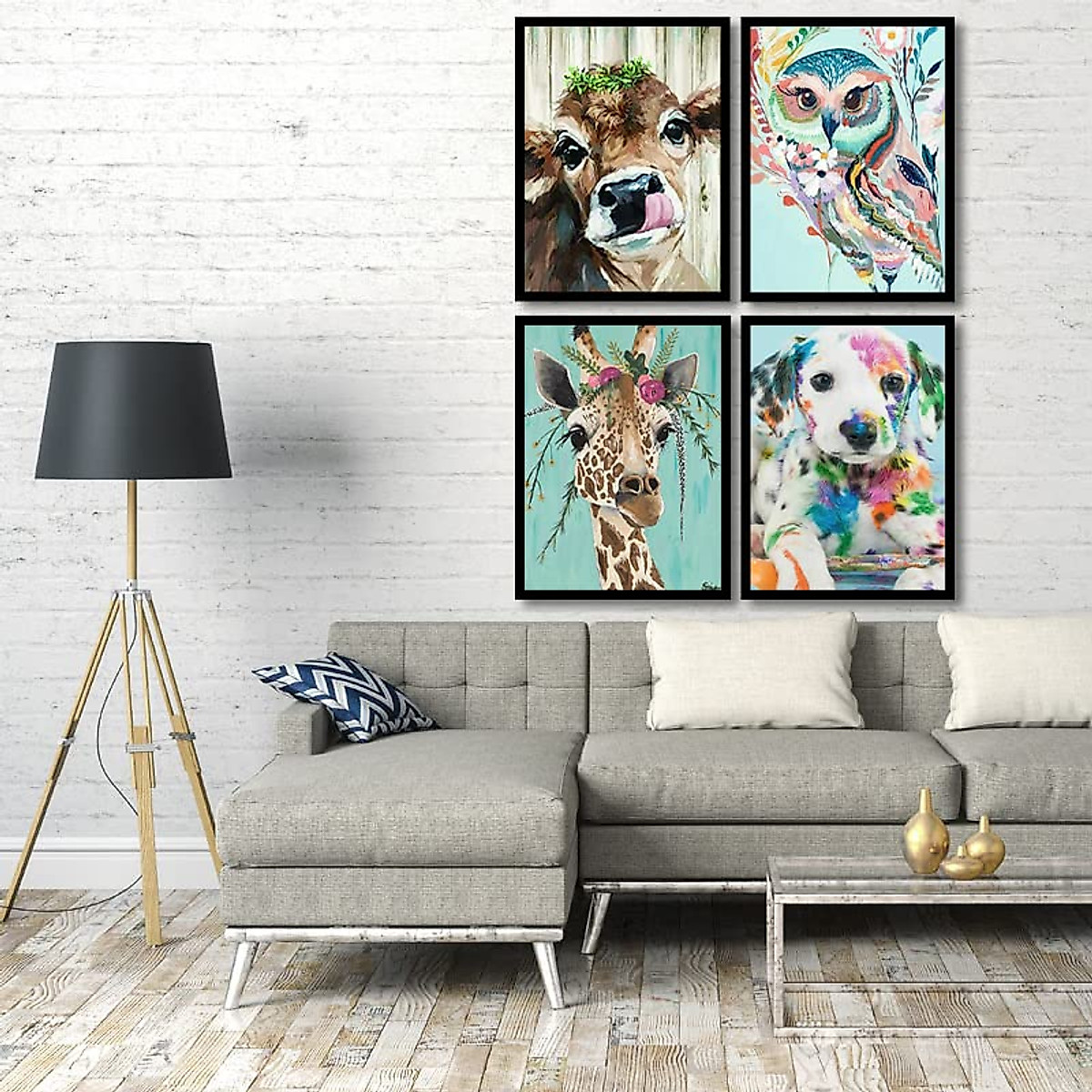 LWZAYS 4 Pack Cross Stitch Kits-Stamped Cross Stitch Kits for Adults Landscape Counted DIY Embroidery Needlepoint Kits Home Decor 12x16inch