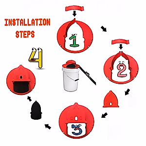 Mouse Trap Bucket, Bucket Lid Mouse Trap, 5 Gallon Bucket Compatible, Humane or Lethal, Trap Door Style, Multi Catch, Auto Reset, Indoor Outdoor, No See Kill (Wine)