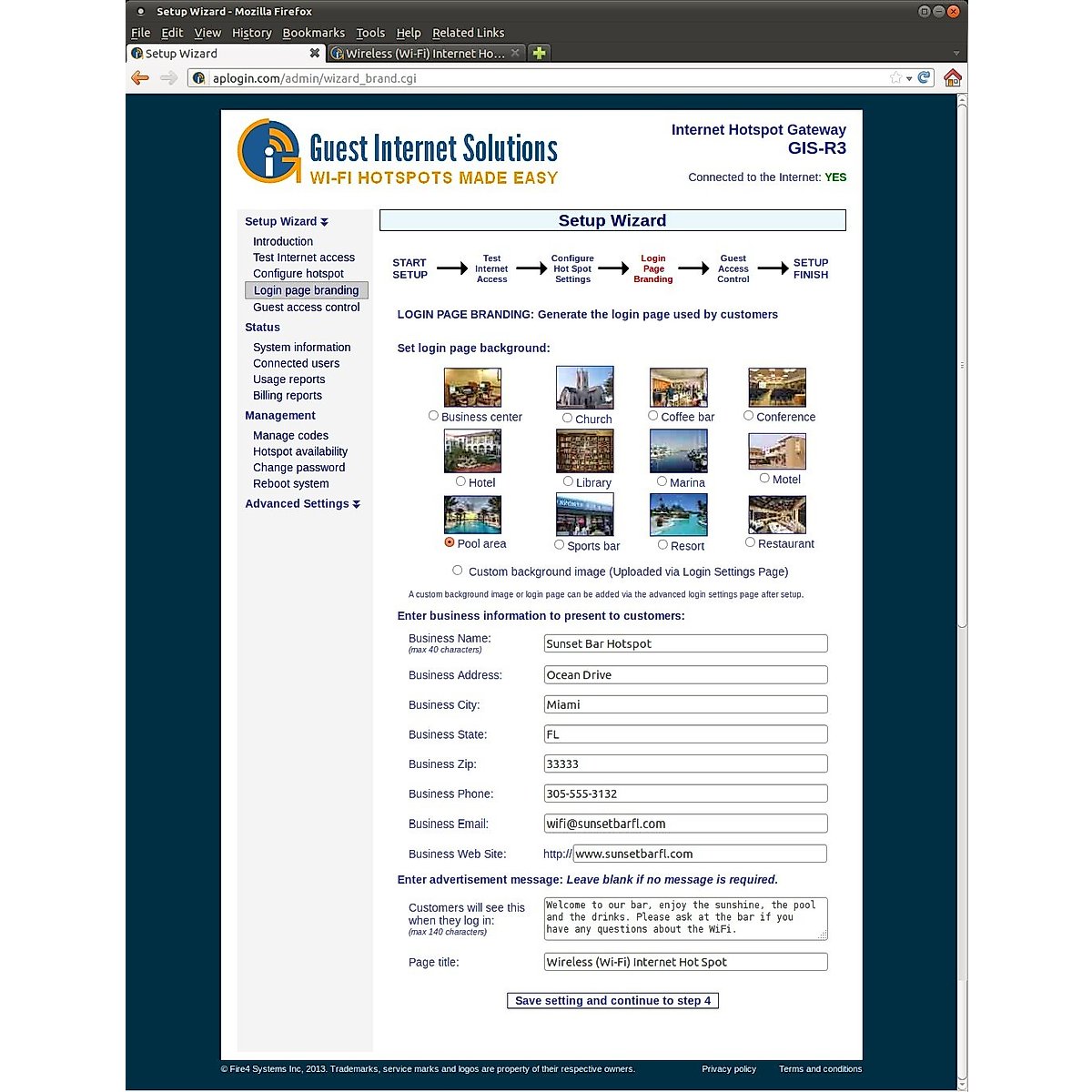 GIS-R4 Internet Gateway for Business Hotspots