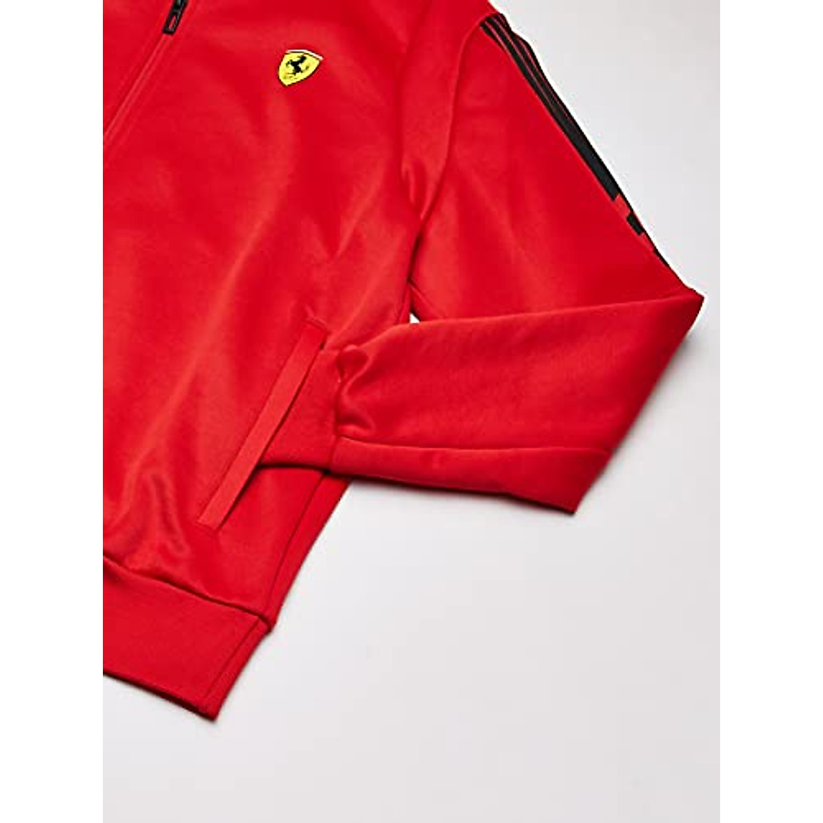 PUMA Men's Standard Ferrari Race T7 Track Jacket, Rosso Corsa, Medium