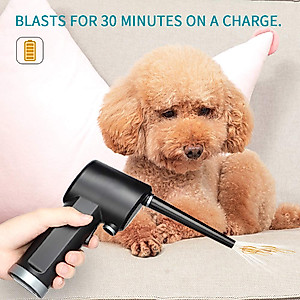 Electric Air Duster for Keyboard Cleaning, Rechargeable 6000mAh Battery, Cordless, Powerful, Energy-Efficient, Replaces Compressed Gas Cans, Air Blower for Electronics, Computers