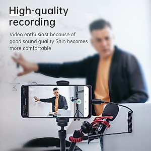 WKWZY USB-C to 3.5mm TRS-Microphone-Adapter for Sony ECMLV1 Stereo-Lavalier and RODE VideoMicro Mono Microphone 24bit 192kHz High Sampling Input to Android Phones