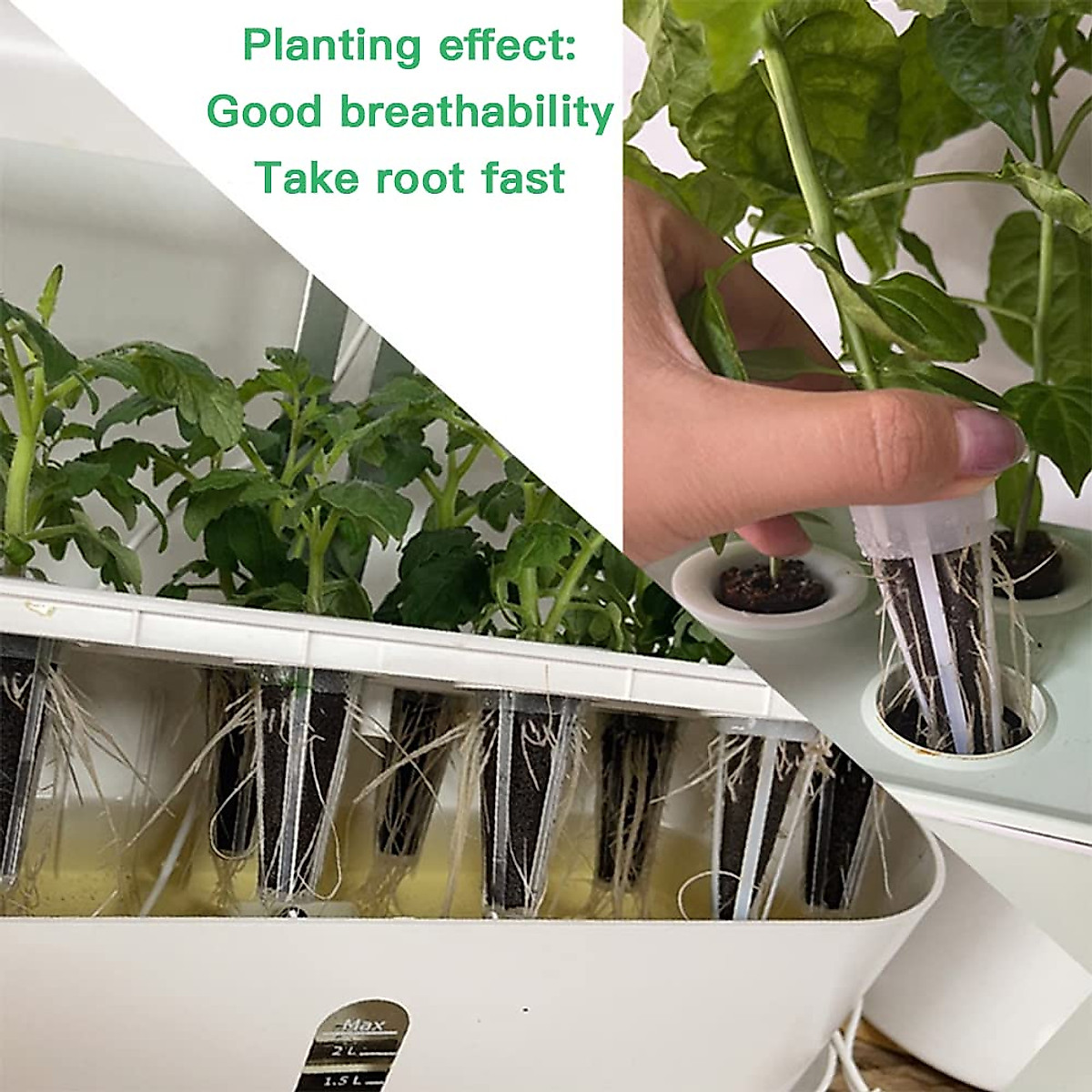 Lawdiey 30 Pack Grow Baskets, Replacement Grow Baskets Compatible with Hydroponic Growing System,Durable Plastic Plant Growing Containers