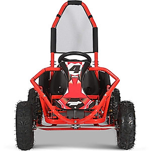 MotoTec Mud Monster 98cc Go Kart Full Suspension Red, 54x33x21