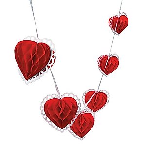 Fun Express Tissue Paper Valentine Heart Garland Novelty