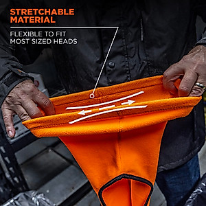 Ergodyne Standard Balaclava Face Mask-Fleece, Orange, One Size