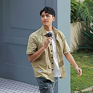 XUnion Spaceman Hanging Fan, Personal Necklace Fan Astronaut Shaped, Mini Portable Hanging Fan Bladeless Fan for Outdoor Travel Camp