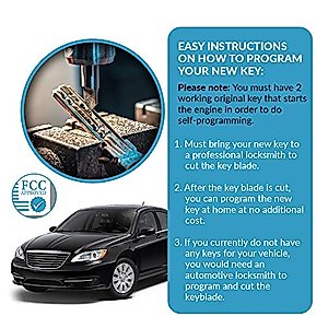 Keyless2Go Replacement for Keyless Entry Remote Car Key Vehicles That Use 5 Button OHT692427AA - 2 Pack