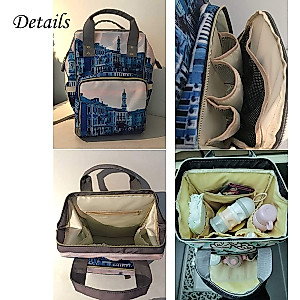 XOZOTY Antler Little Man Red Woodland Plaid Diaper Bags with Name Waterproof Mummy Backpack Nappy Nursing Baby Bags Gifts Tote Bag for Women