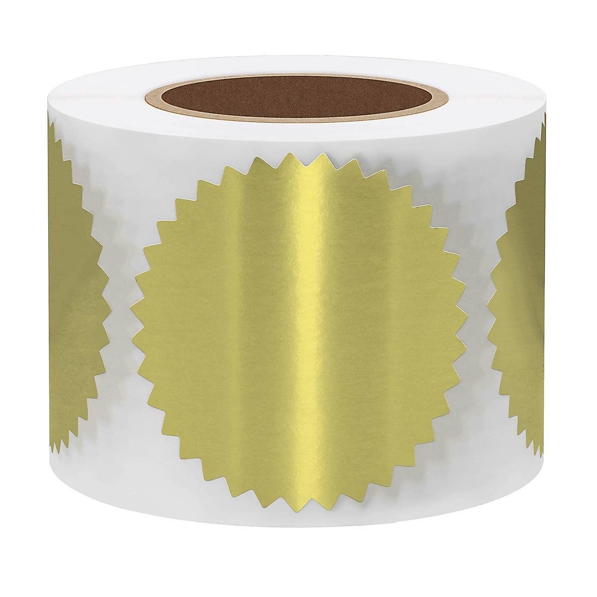 Hycodest 2" Certificate Paper Reward Stickers Embossing Labels 300 Stickers (Gold)