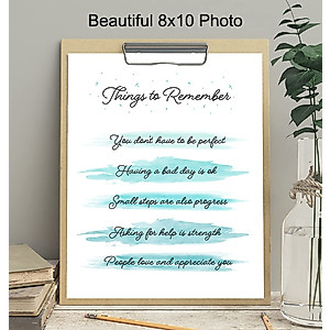 Inspiration Motivation Wall Art & Decor - Self-love Empowerment Personal Growth Motivational poster 8x10 - Self-help Affirmations decoration - Positive Quotes Wall Decor - Encouragement Gift For Women