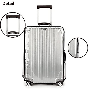 Klmsscxy 3 Pieces Clear Luggage Cover Suitcase Cover Luggage Protector Suitcase Cover for Luggage Set of 3 Luggage Covers for Suitcase (20-24-28Inch)