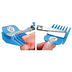 SCAREDY CUT Silent Pet Grooming Kit for Dog, Cat and All Pet Grooming - A Quiet Alternative to Electric Clippers for Sensitive Pets (Right-Handed Blue)