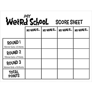 All Things Equal, Inc. Miss Bernard is a Wild Card- The My Weird School Game, Easy to Follow Rules, Educational, 2 to 4 Players, for Ages 6 to 10, Blue, White