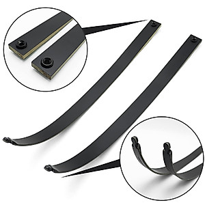 Black Hunter Recurve Bows Bow and Arrow for Adults Hunting Bow Archery Bow Longbow 60" 20-55 lbs Right Hand Aluminium Alloy Riser with Mixed Carbon Arrows for Outdoor Shooting Competition (50 lbs)