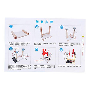 DIY Wind Generator Unique Power Generator Kit Children Small Motor Vertical Wind Turbines Electricity Toy Kit 1.5V