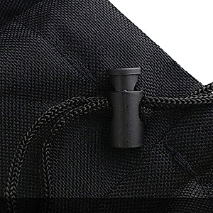 KVIPY Waterproof Pation Chair Cover, Lawn Patio Furniture Covers, Outdoor Furniture Fits, Patio Stackable Chair Covers, with Adjustable Hem Cord, for Easy Fitting (Black,A)