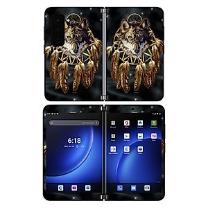 MightySkins Skin Compatible with Microsoft Surface Duo 2 - Wolf Dreams | Protective, Durable, and Unique Vinyl Decal wrap Cover | Easy to Apply, Remove, and Change Styles | Made in The USA