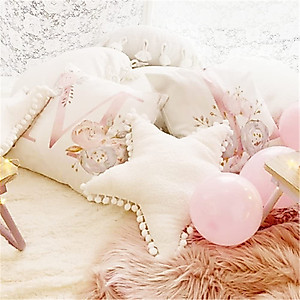 JIANEEXSQ Creative Star Pillow Home Decorative White Star Plush Stuffed Pillow Cushion (White)