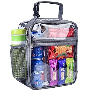 Oraben Stadium Approved Clear lunch Bag, Multi-Purpose Lunch Bag Reusable Clear Lunch Box/Clear Tote Bag Stadium Approved for Work,School,Picnic,Security Check(Small)