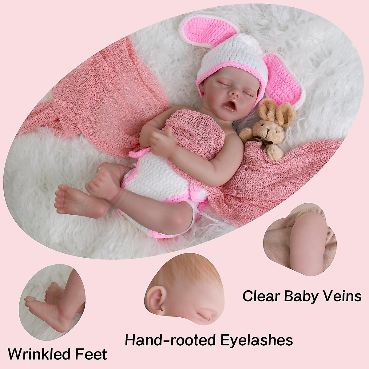 Aori Reborn Baby Dolls - Lifelike Newborn Baby Dolls, Full Body Vinyl Realistic Baby Doll Come with Feeding Toy Accessories and Gift Box Set