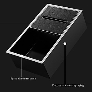 HJLKDYM Toilet Paper Dispenser with Recessed Wall Niche, No Tiles Required for Storage,Stainless Steel Toilet Paper Holder with Shelf,Multicolor(Black frame+black)