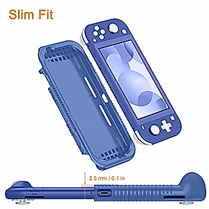 Fintie Case for Nintendo Switch Lite 2019 - Soft Silicone [Shock Proof] [Anti-Slip] Protective Cover with Ergonomic Grip Design for Switch Lite Console (Navy Blue)