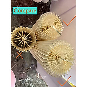 Foldable Paper Columns Display Pedestals Stands for Wedding Engagement Birthday Party Decoration (Cream White, L+XL+XXL (D12"))