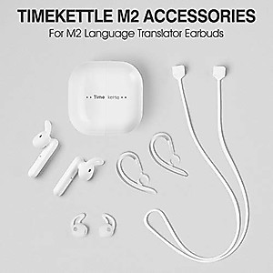 Timekettle Accessories for M2 Language Translator Earbuds, Including 1 Pair of earhooks, 2 Pairs of Earmuffs, 1 Anti-Lost Lanyard