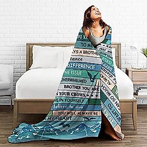 JOPJOLIW Gifts for Brother Adult-Big Brother Gift Fathers Day to My Brother Gifts from Sister-Gifts for Brother 60" x 50" Blanket-Fathers Day Birthday Graduation Gifts for Brother
